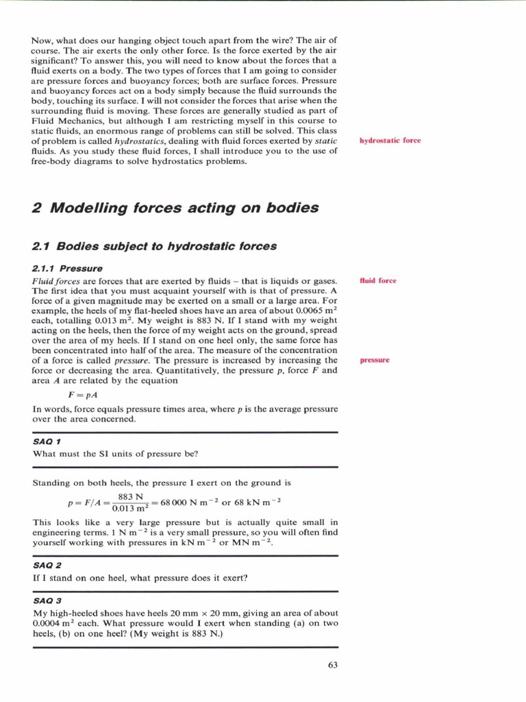 Modeling Forces Acting On Body | PDF | Buoyancy | Friction