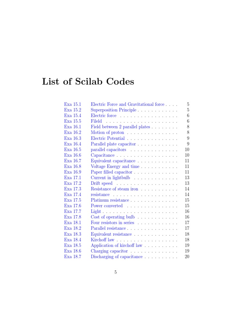 List of Scilab Codes | Download Free PDF | Electromagnetic Induction ...