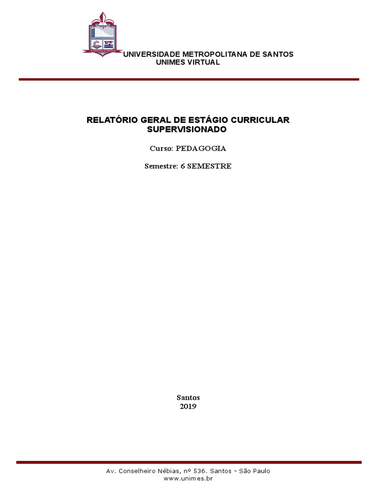 Modelo Relatorio Licenciaturas | PDF | Pedagogia | Escolas