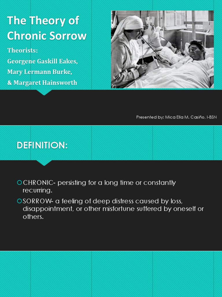 The Theory of Chronic Sorrow: Theorists: Georgene Gaskill Eakes, Mary ...