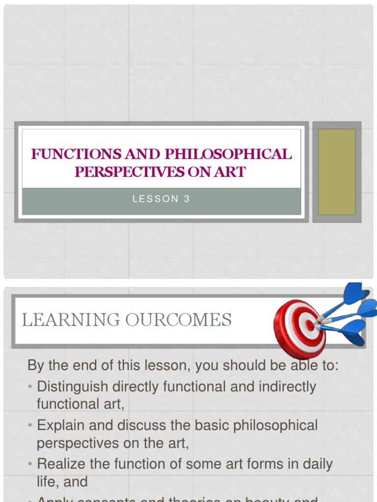 Lesson 3 (Function of Art and Philosophy | PDF | Aristotle | Aesthetics