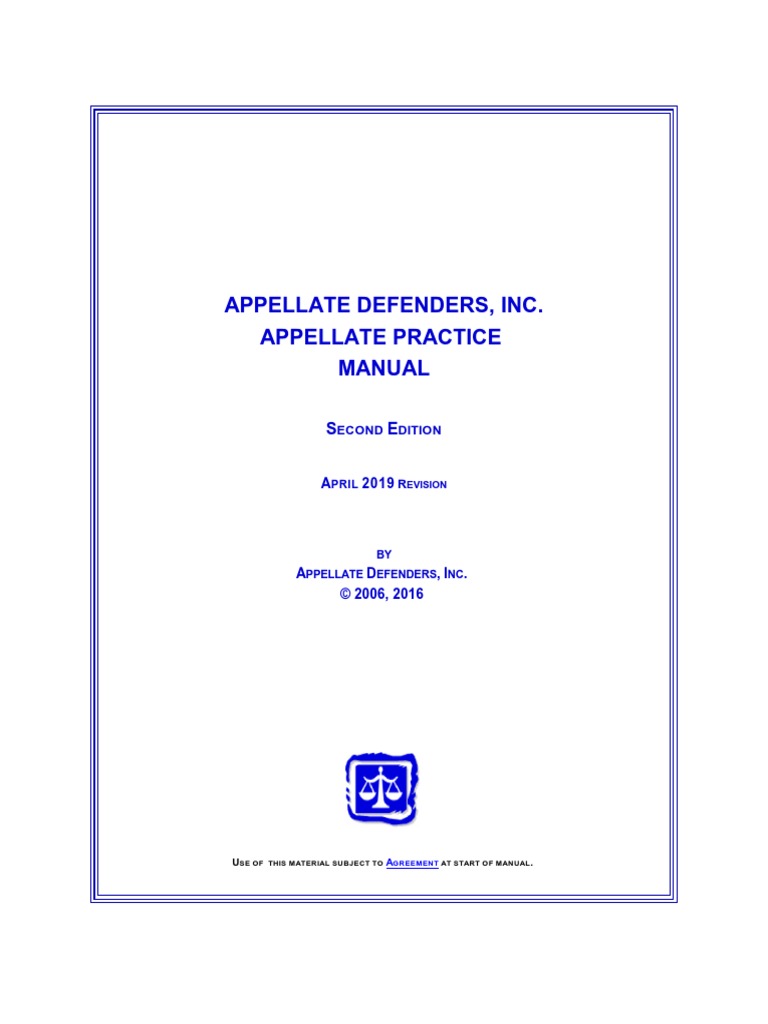 Appellate Practice Manual PDF | PDF | Brief (Law) | Supreme Court Of California