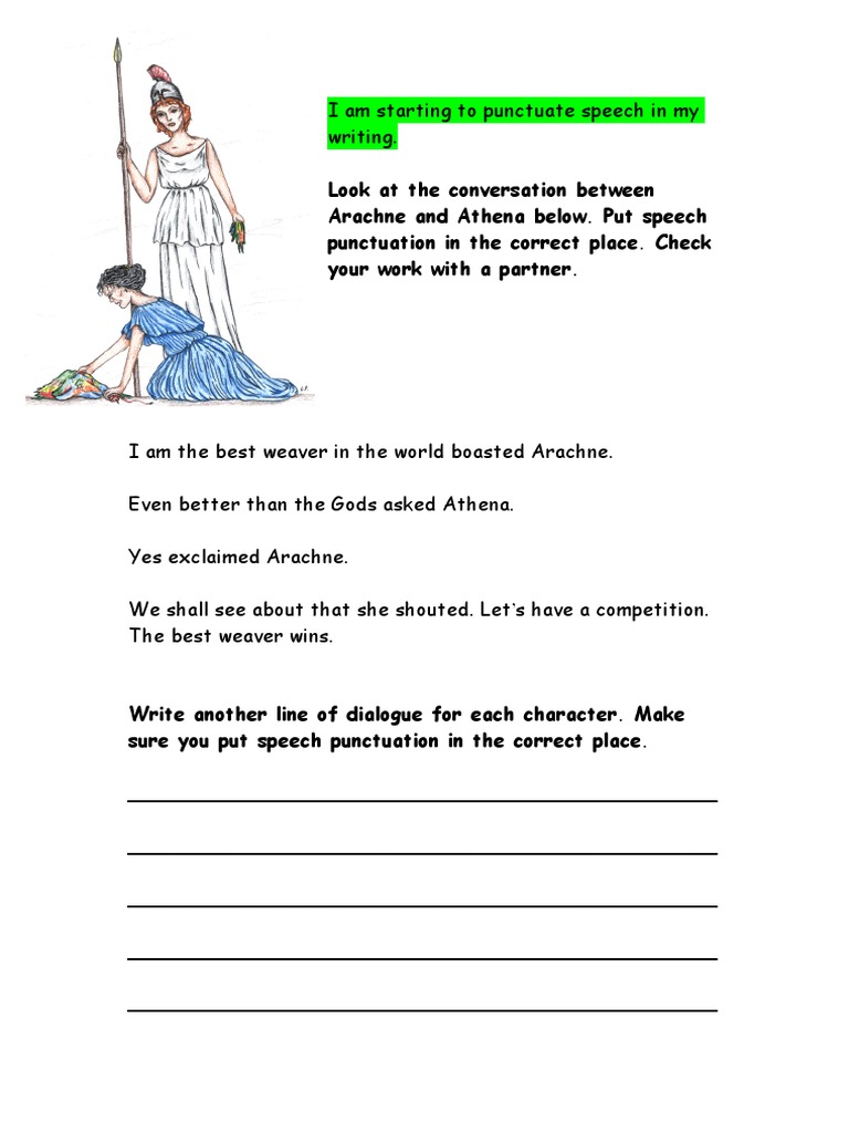 Punctuating Dialogue Practice | PDF | Language Arts & Discipline
