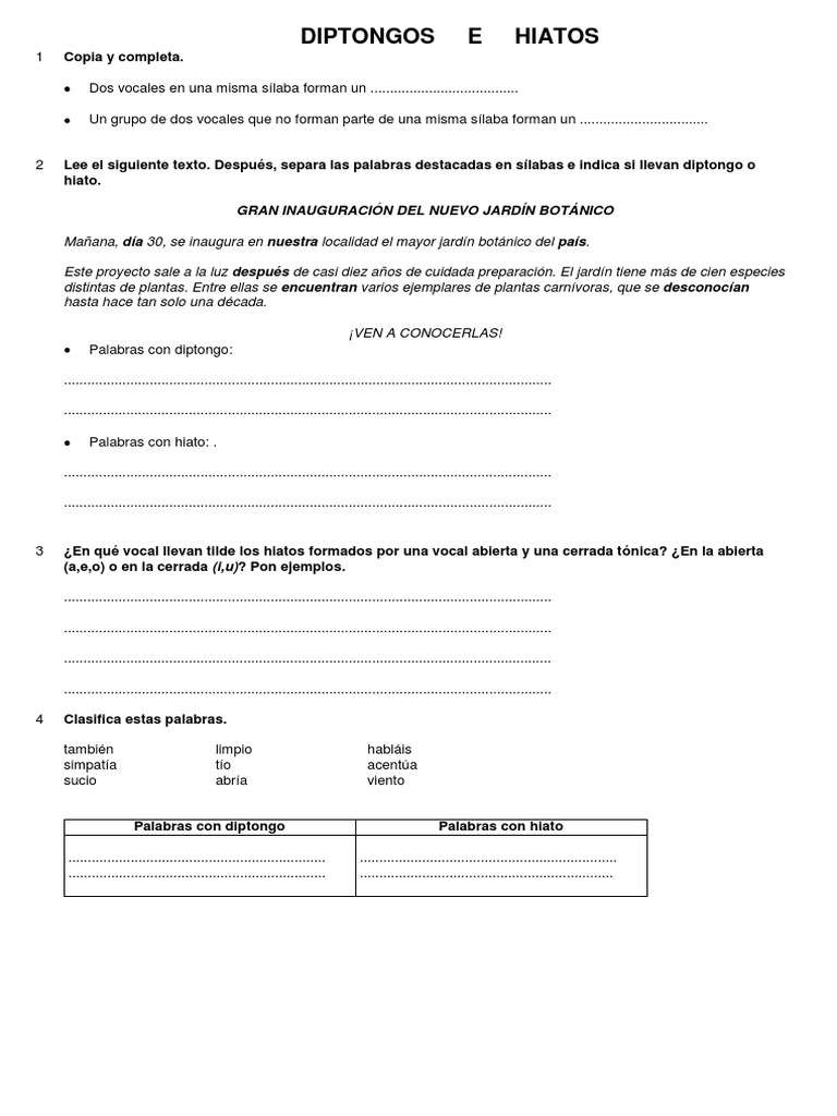 Acentuacion de Diptongos e Hiatos54 | PDF | Comunicación oral | Voz humana