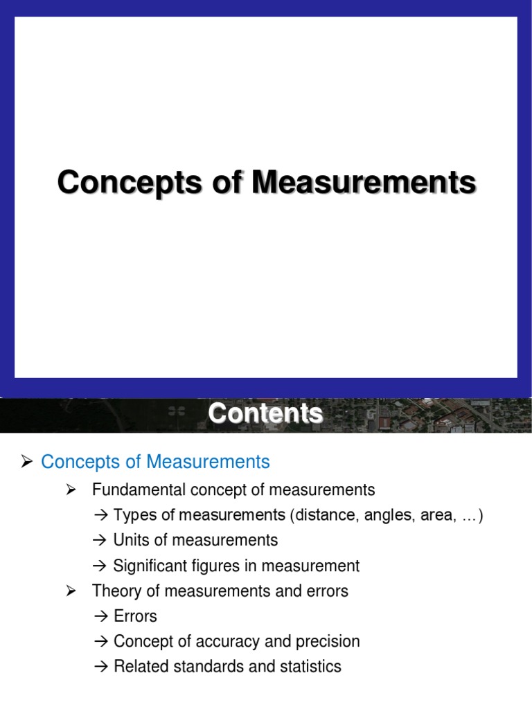 Lecture3 ConceptsOfMeasurements - PPSX | PDF | Standard Deviation | Observational Error
