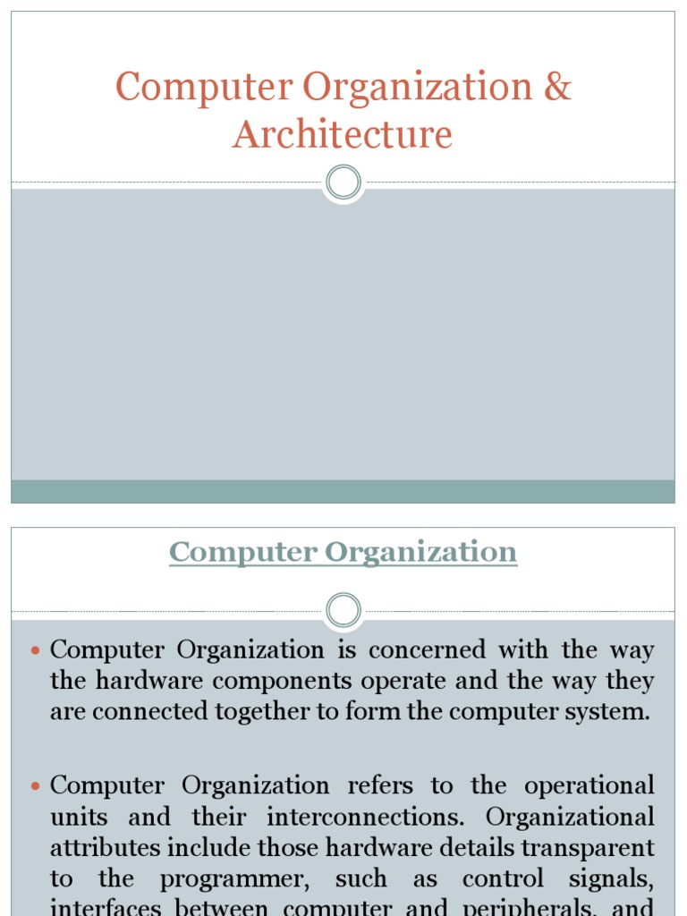 Computer Organization & Architecture | PDF | Central Processing Unit ...