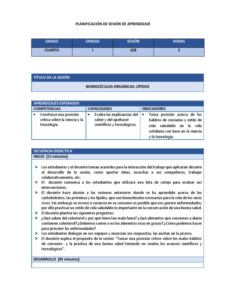 Cta4-U1-Sesion 06 | PDF | Lipoproteína | Colesterol