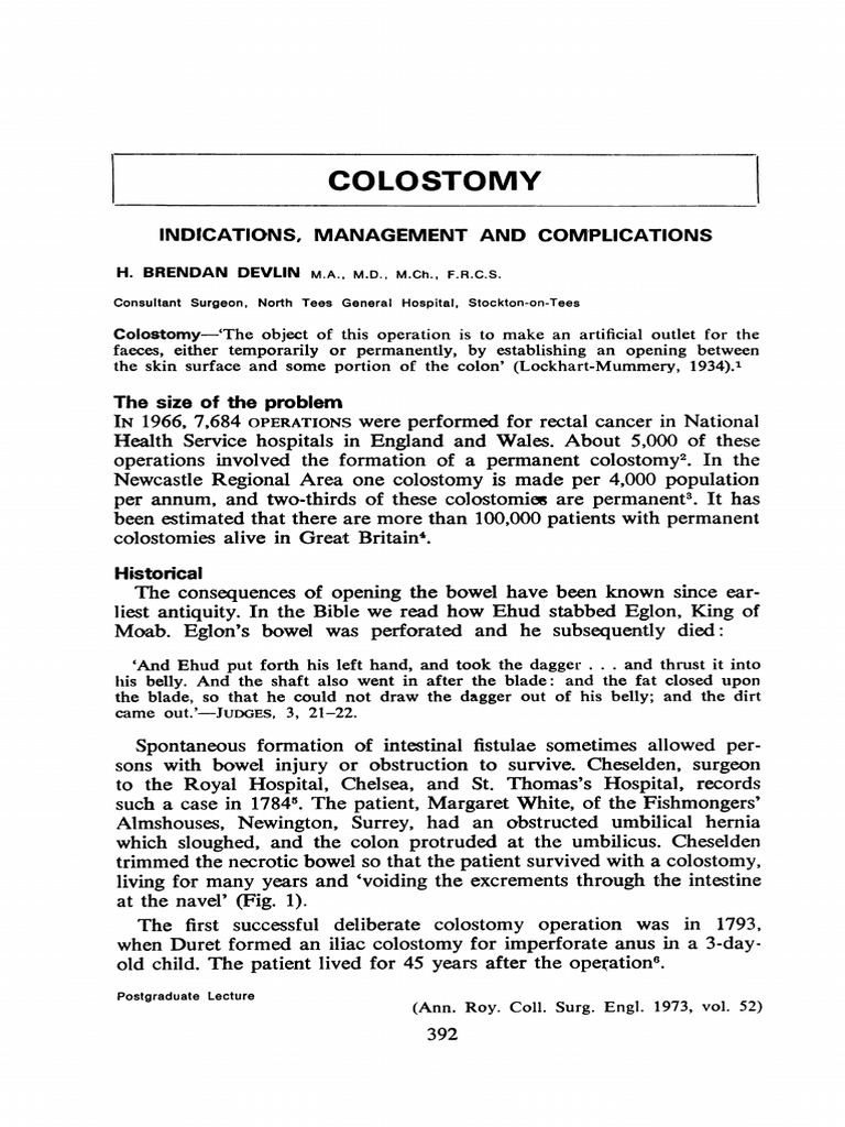 A Comprehensive Review of Colostomy Indications, Management Techniques ...