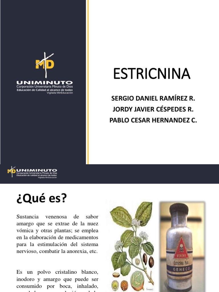 ESTRICNINA | PDF | Cocaína | Farmacología