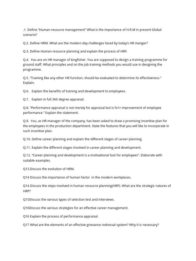 HRM BBA Assignments | PDF | Performance Appraisal | Human Resource Management