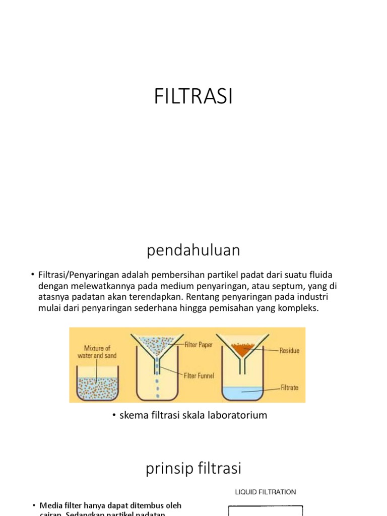 FILTRASI (Operasi Teknik Kimia) | PDF