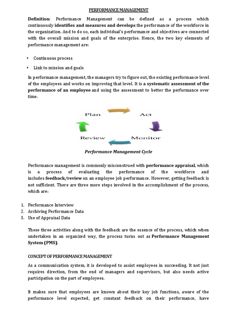 Performance Management Module 1 | PDF | Goal | Competence (Human Resources)
