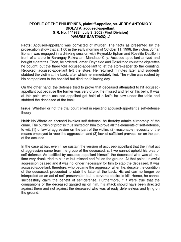 Antonio (Jerry Diolata) Digest | PDF | Criminal Justice | Crime & Violence