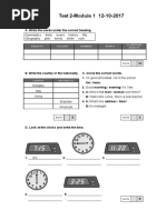 To The Top Plus - 2 - Test 1 | PDF