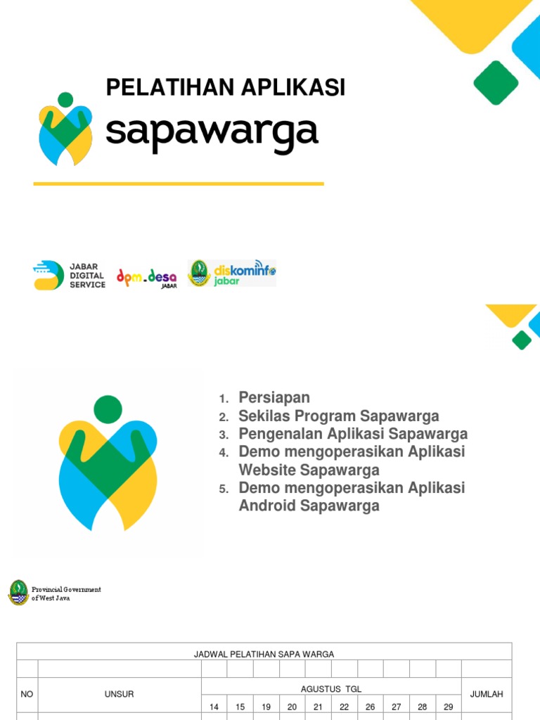 Pelatihan Aplikasi Sapawarga 2019 | PDF