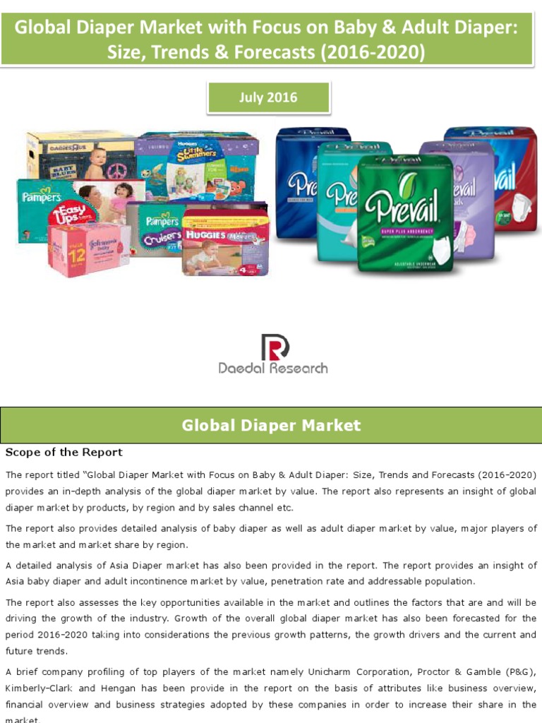 Global Diaper Market With Focus On Baby & Adult Diaper: Size, Trends ...
