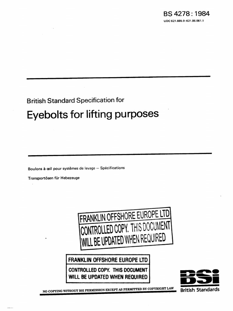BS 4278 | PDF | Metalworking | Screw