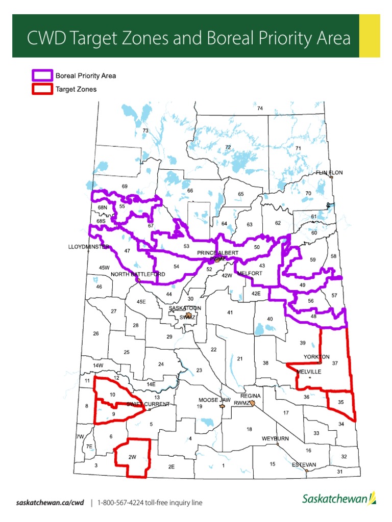 CWD Targe Zones and Boreal Pririty Area - Map | PDF