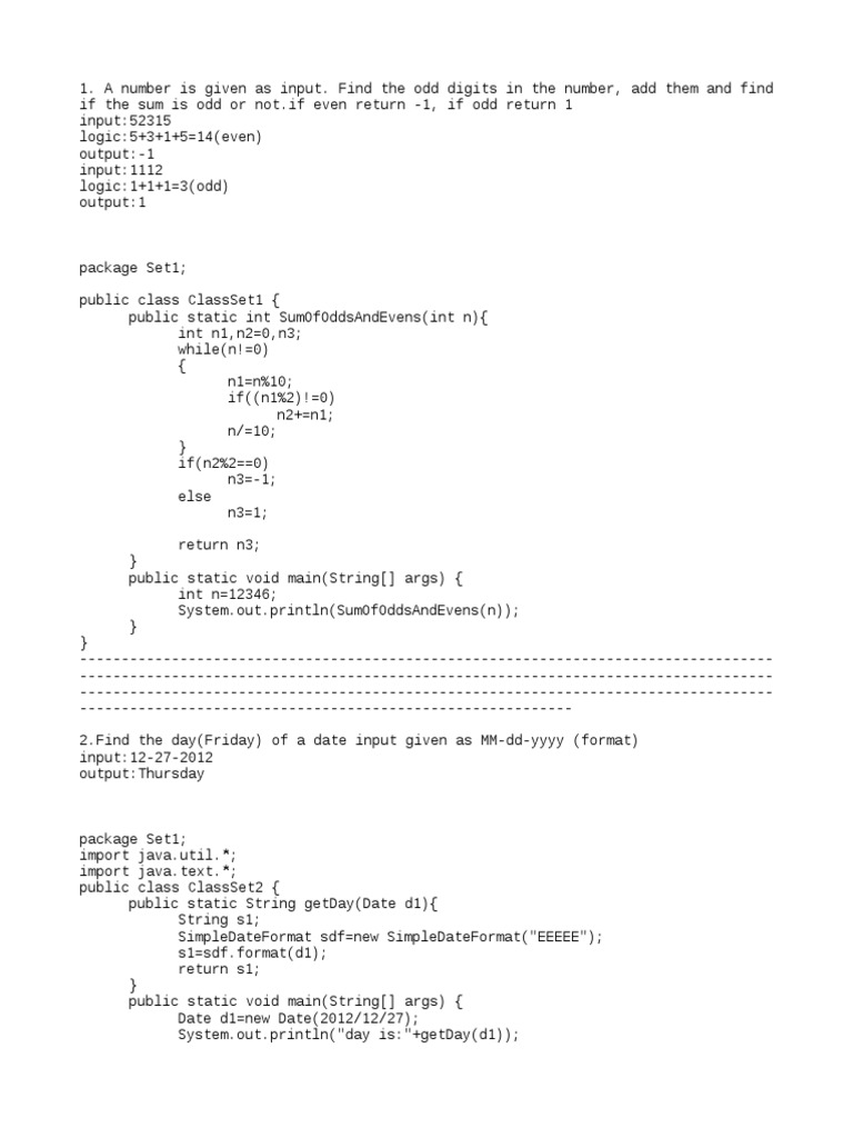Analyzing Numeric and Date Data: A Collection of Java Programs for ... Analyzing Numeric and Date Data: A Collection of Java Programs for ...