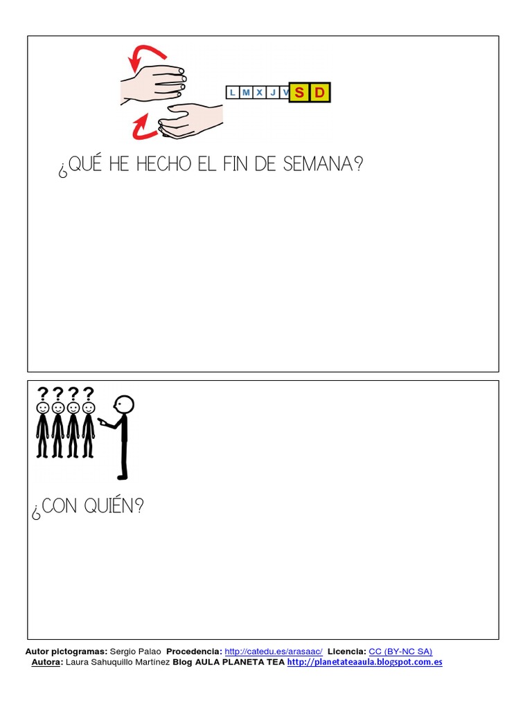 Pictogramas para el fin de semana | PDF