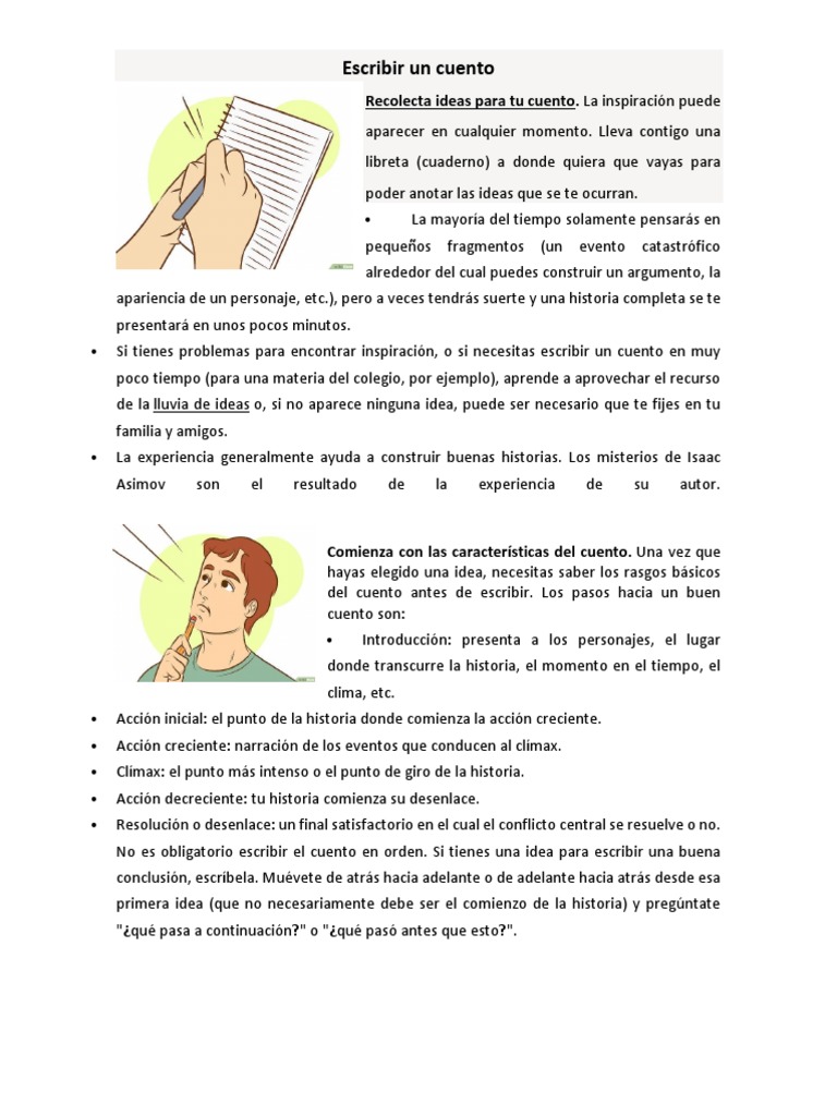 Pasos para Escribir un Cuento | PDF | Narración