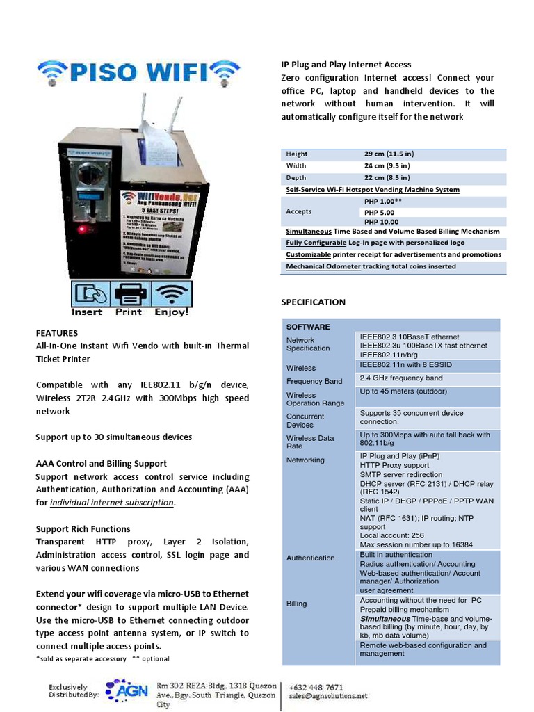 PISO WiFi Datasheet - FAQs PDF | PDF | Wi Fi | Wireless Access Point