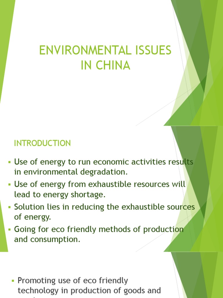 Environmental Issues in China | PDF | Pollution | World Energy Consumption