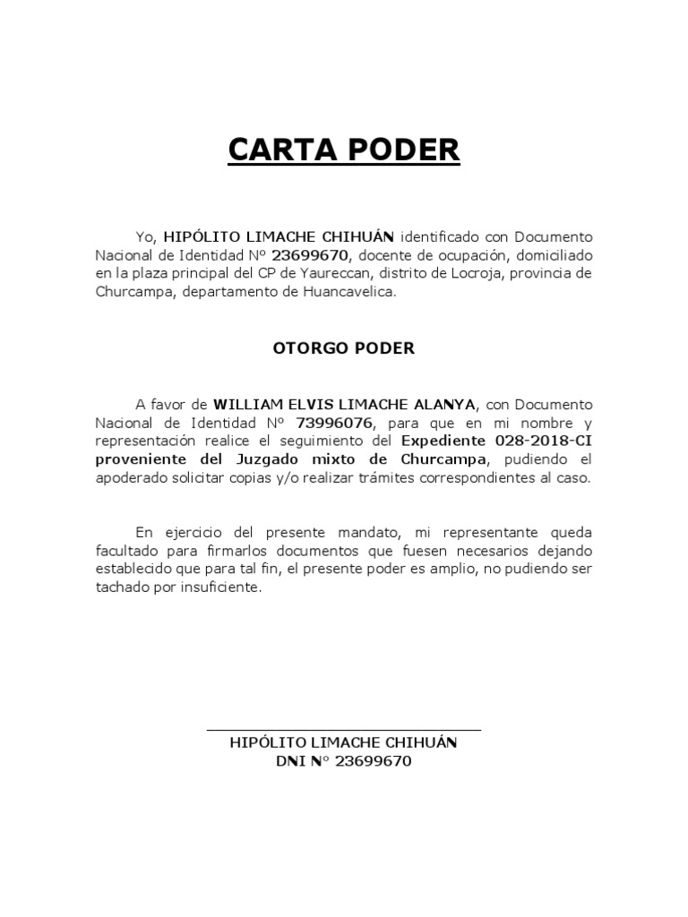 Carta Poder | PDF