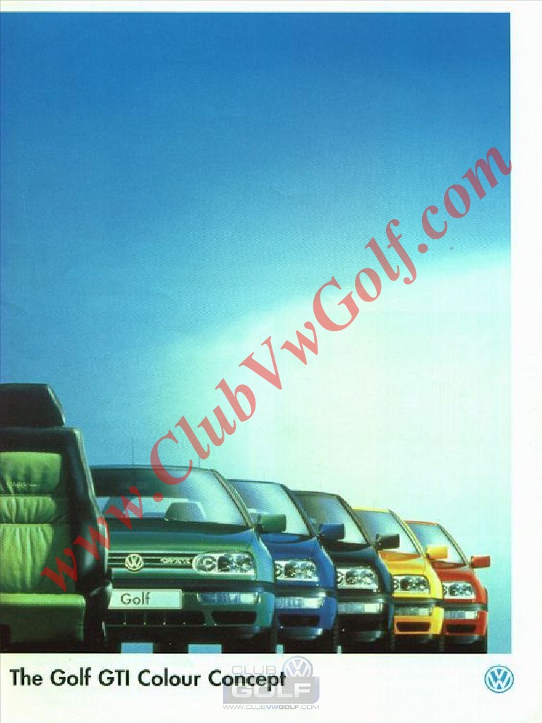 Catalogo Golf Mk3 Colour Concept PDF | PDF