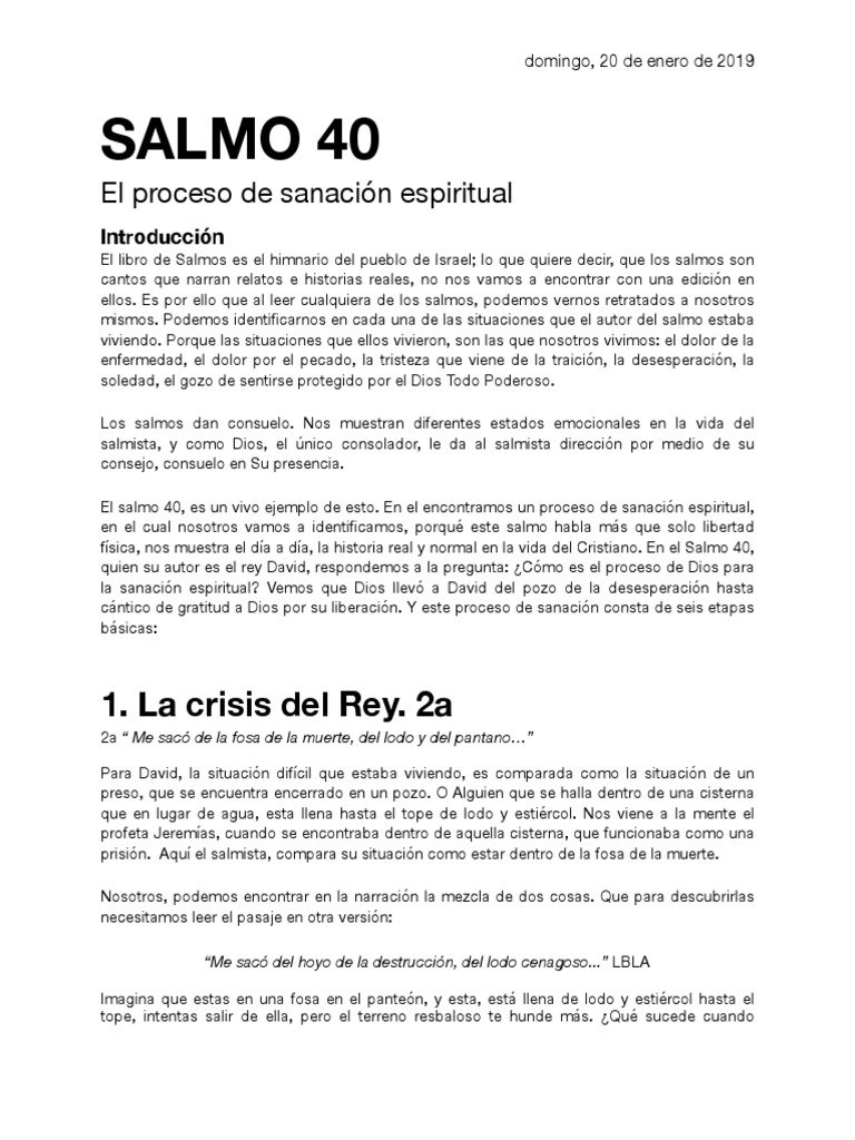 Salmo 40 | PDF | Salmos | Fe
