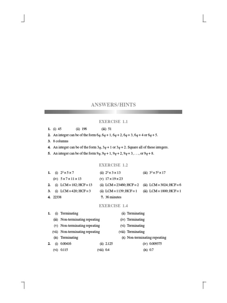 NCET Class10 Math Answerkey | PDF | Mathematical Proof | Theorem
