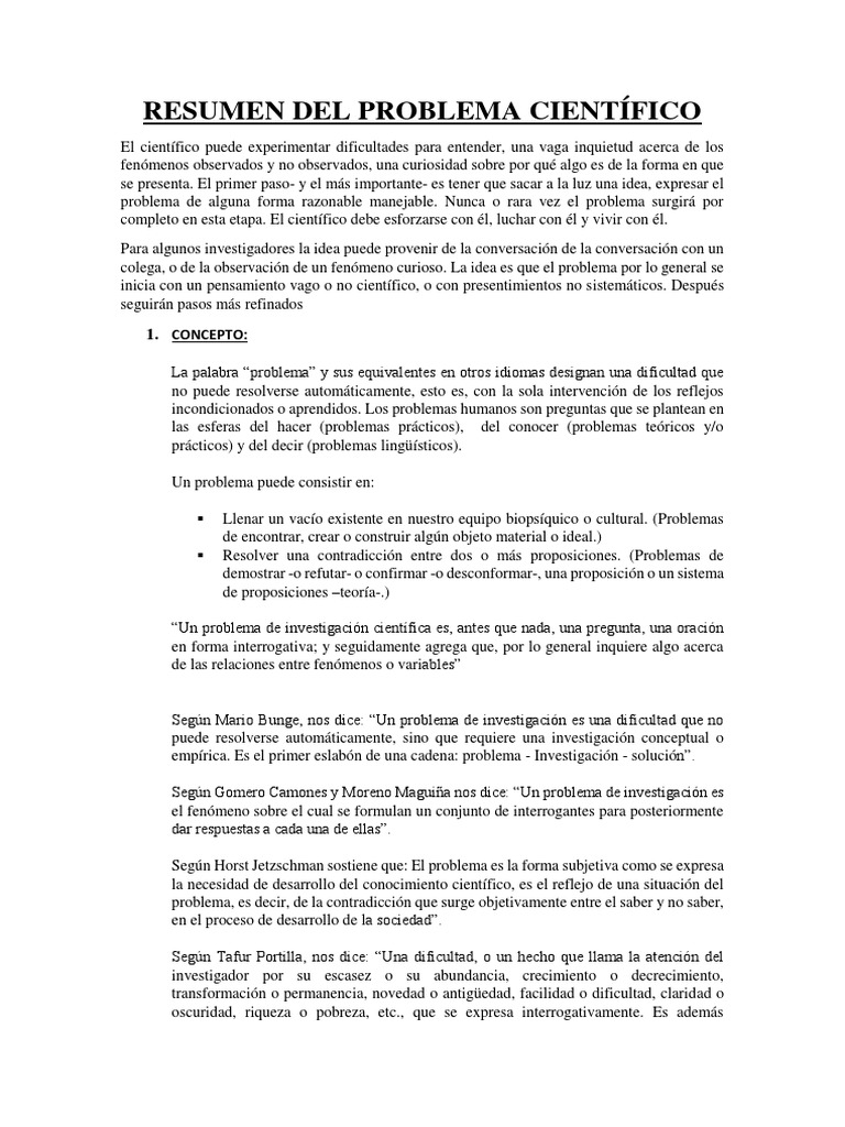 Problema Científico | PDF | Teoría | Science