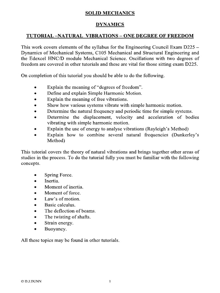 Module Vibration | PDF