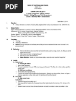 The Lottery Detailed Lesson Plan | PDF | Senses | Lesson Plan