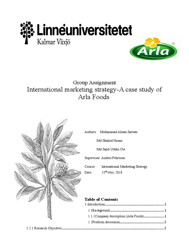 International Marketing Strategy-A Case Study of Arla Foods: Group ...