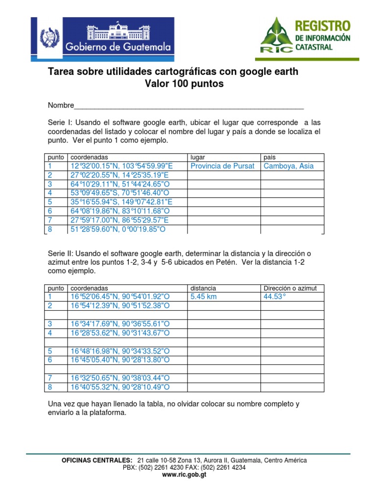 Tarea Google Earth-Cartografía | PDF | Crecimiento personal y profesional