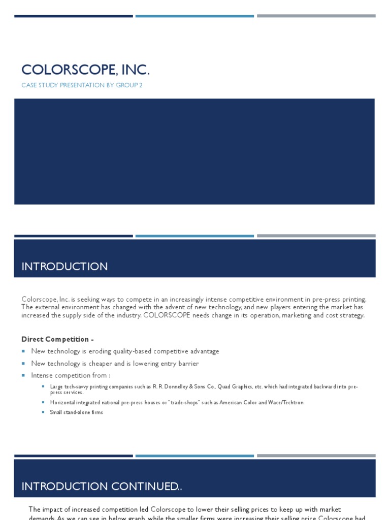 Colorscope, Inc | PDF | Gross Margin | Labour Economics