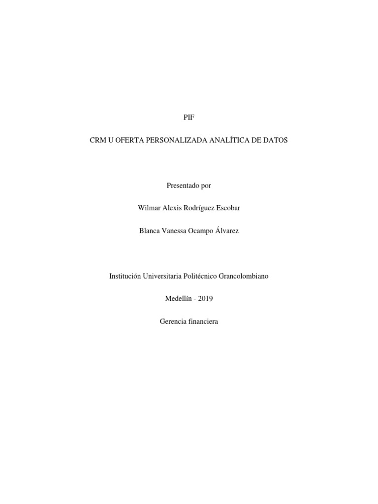 PIF | PDF | Marketing | Cliente