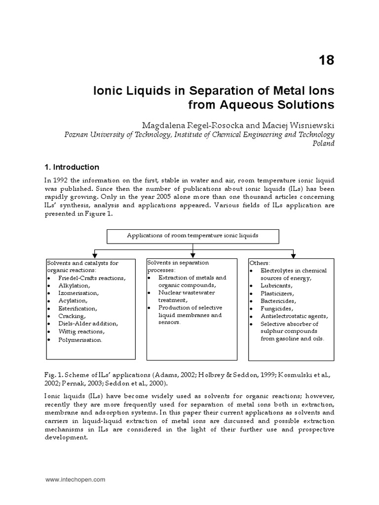 METAL ION SEPARATION | PDF | Ion Exchange | Ion
