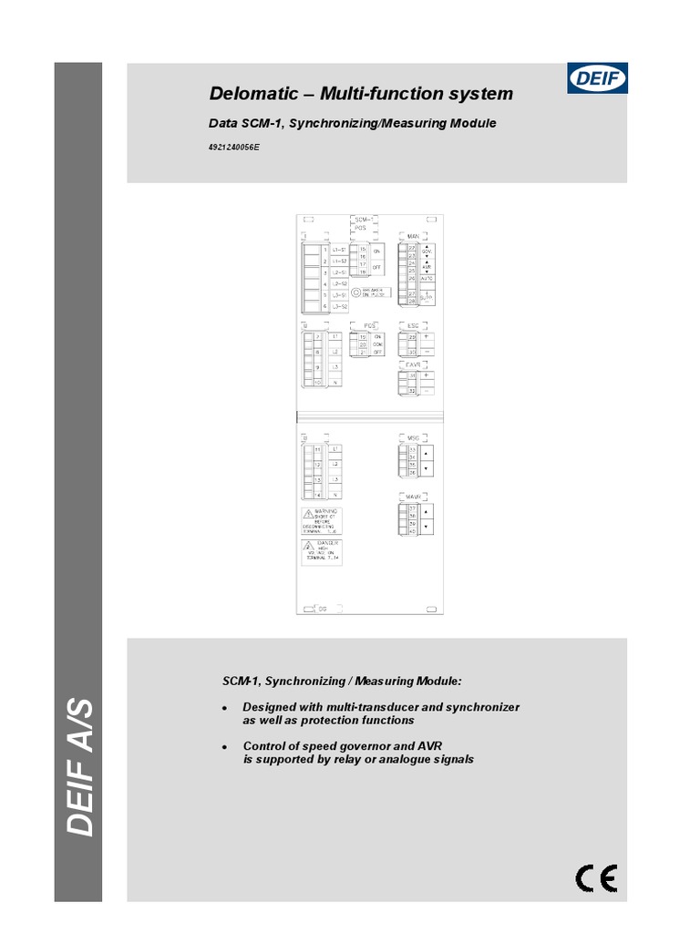 Delomatic 3, SCM-1, Synchronising-Measuring Module 4921240056 UK | PDF ...