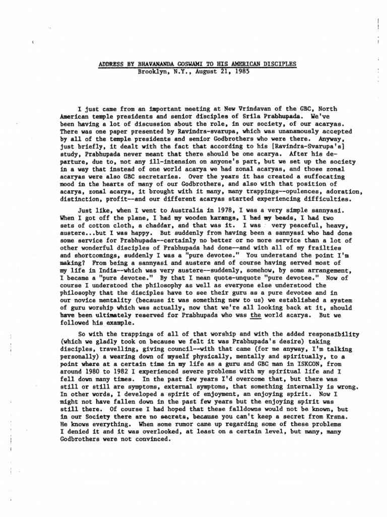 Bhavananda's Address to Disciples | PDF | Religious Behaviour And ...