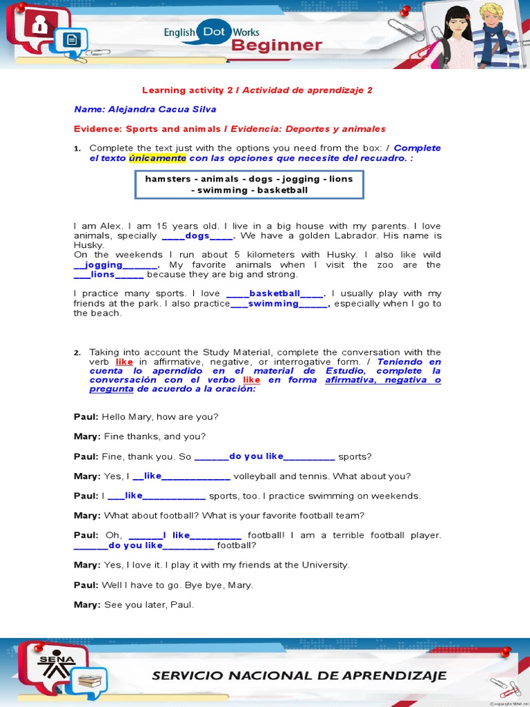 Evidence Sports and Animals | PDF | Hobbies | Recreation