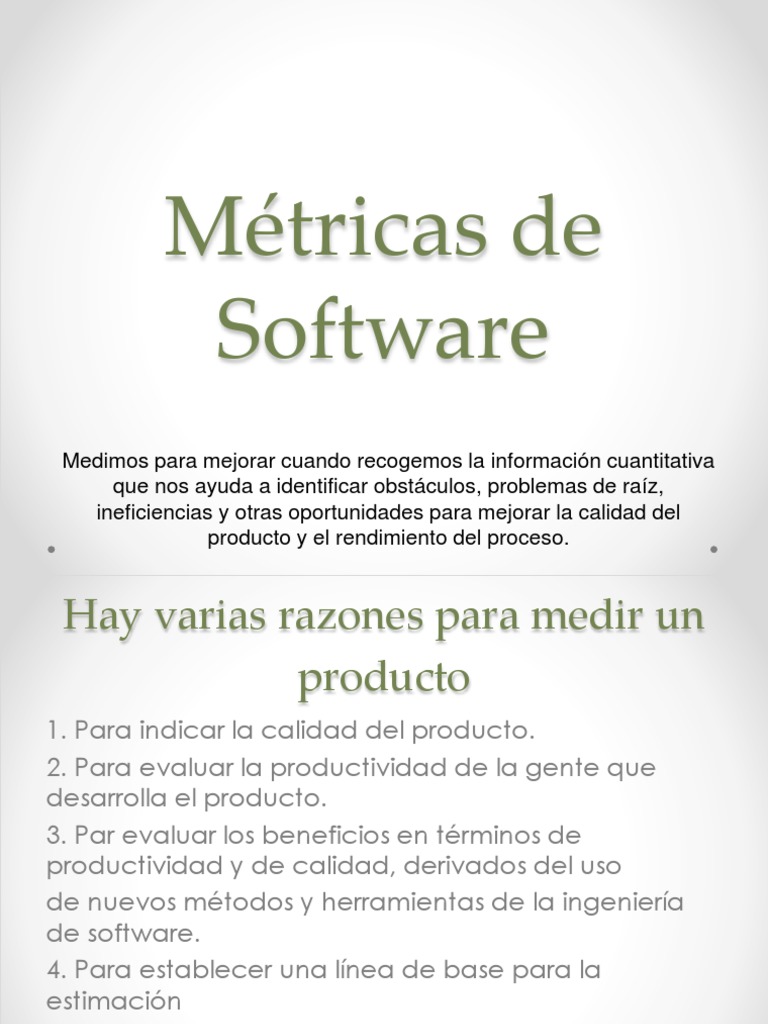 Metricas de Software Parte II | PDF | Ingeniería de software | Software