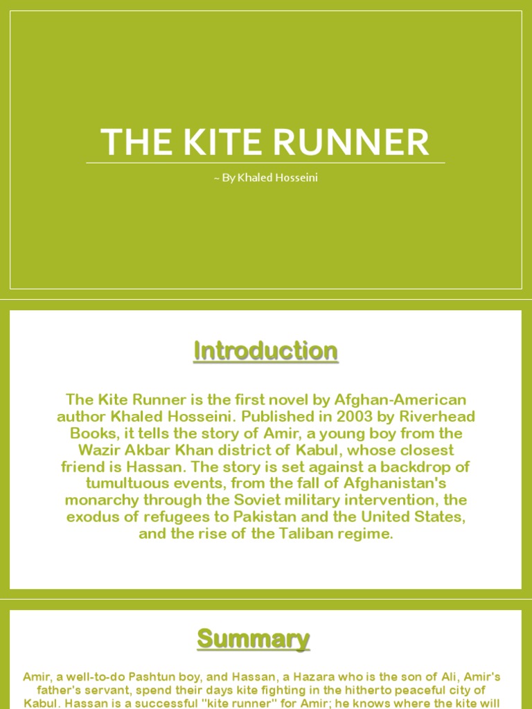 The Kite Runner: by Khaled Hosseini | PDF | Afghanistan | Violence