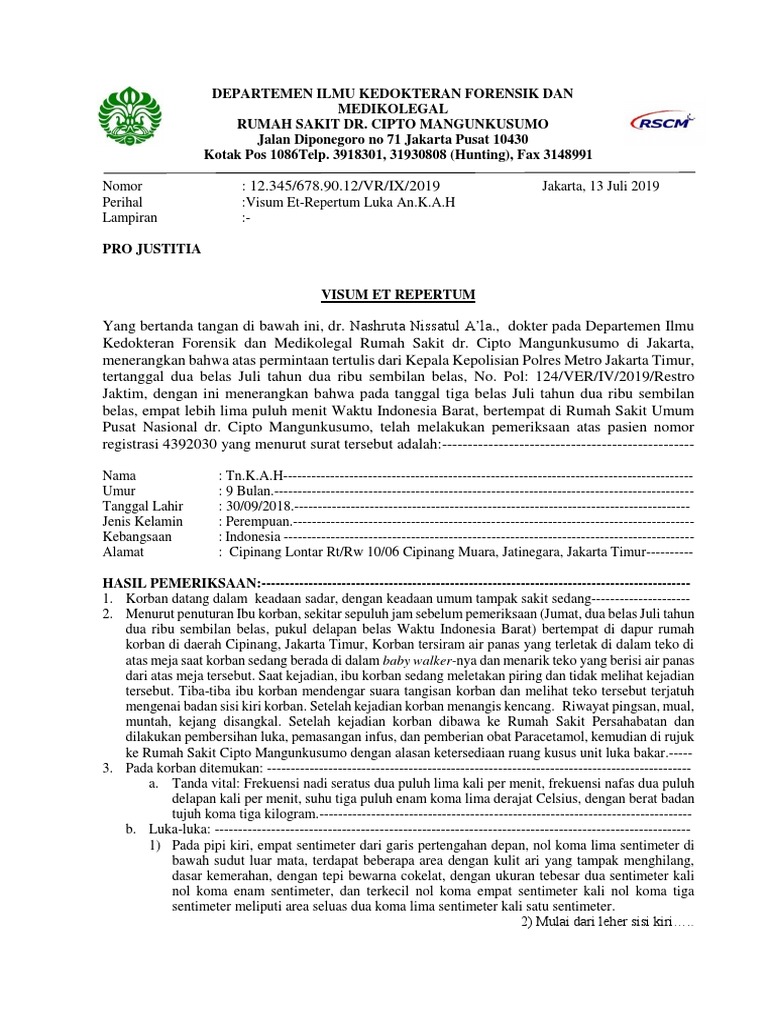 FORKLIN (3) - 4392030 (Luka Bakar) - Contoh VeR | PDF