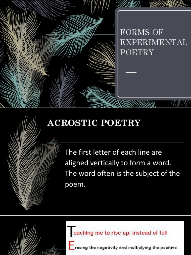 Forms of Experimental Poetry | PDF | Haiku | Poetry