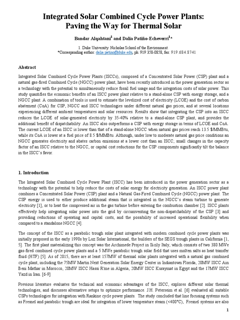 Integrated Solar Combined Cycle Power Plants: Paving The Way For ...