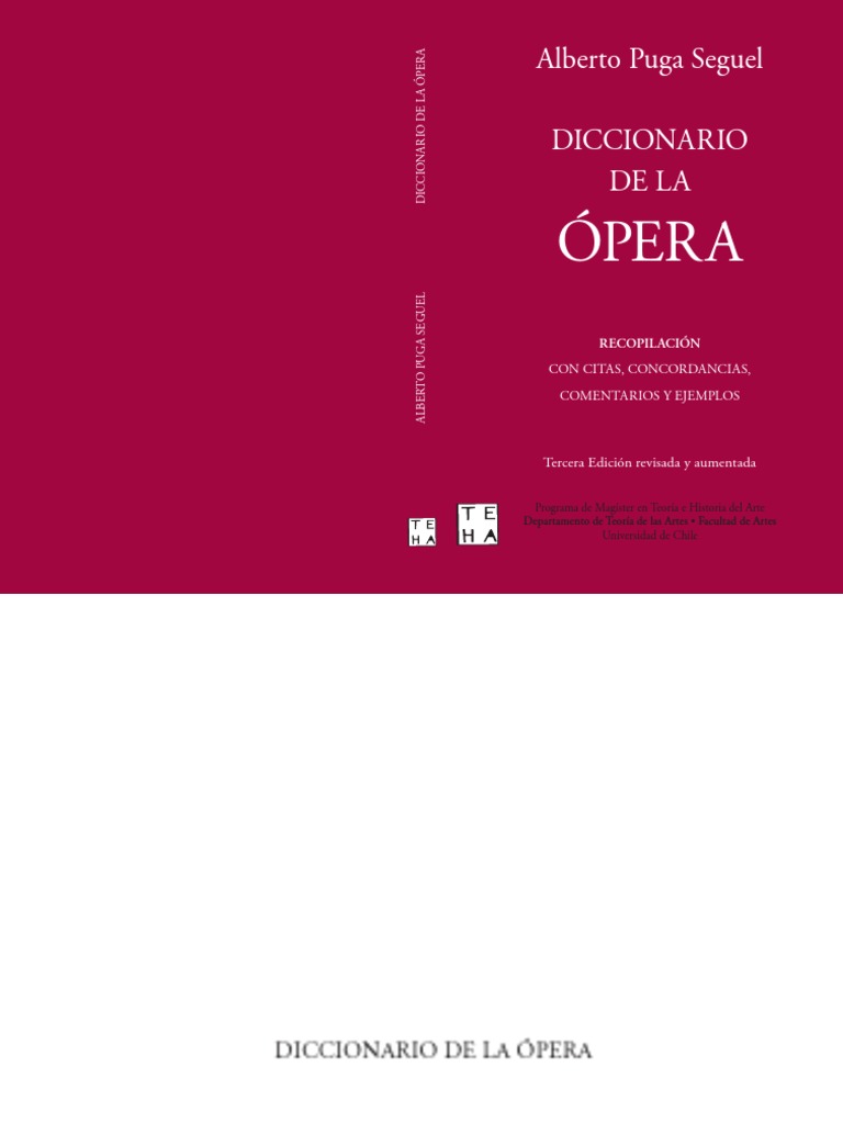 Diccionario Dela Opera | PDF | Musicología | Composiciones Musicales