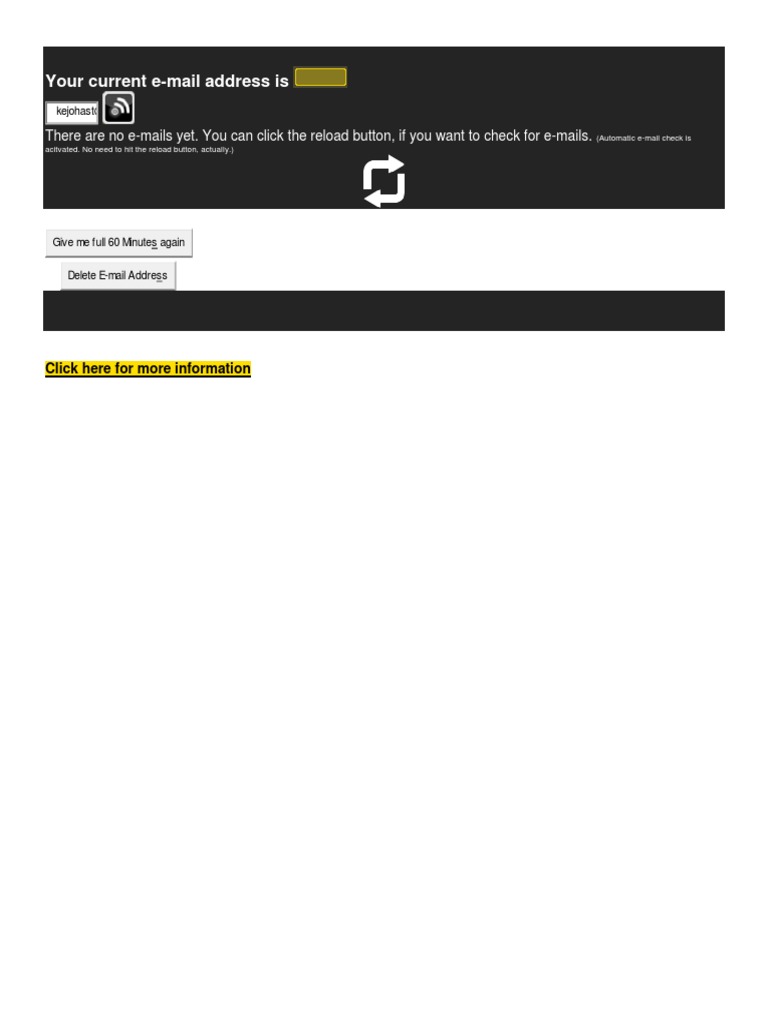 Your Current E-Mail Address Is | PDF | Email Address | Online Services