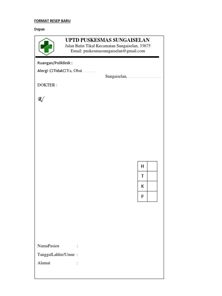 Format Resep Baru | PDF